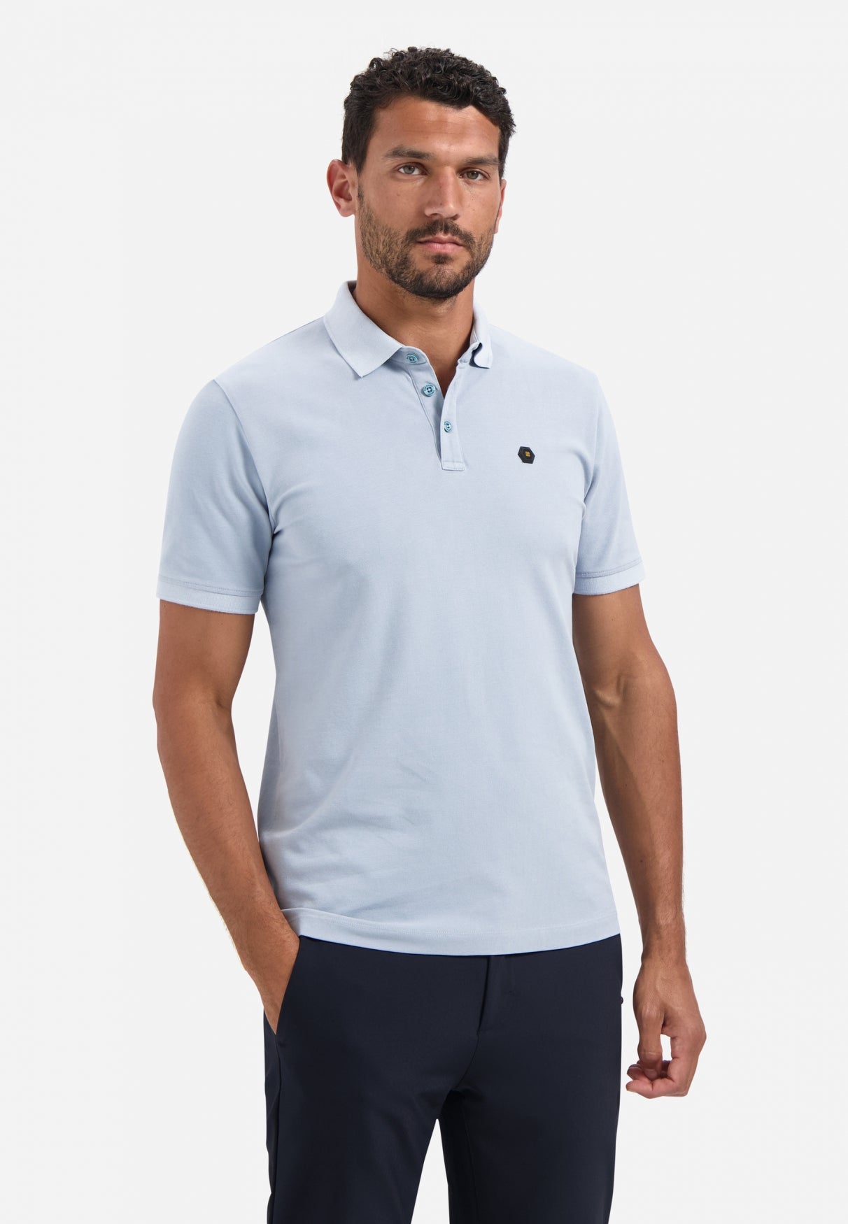 Timeless Basic Polo | Dusty Blue